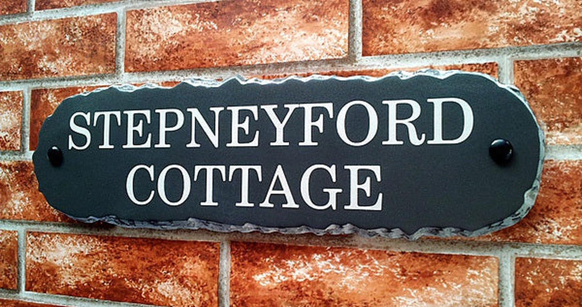 Rustic Rectangular House Sign - 430mm x 115mm | House Sign Shop